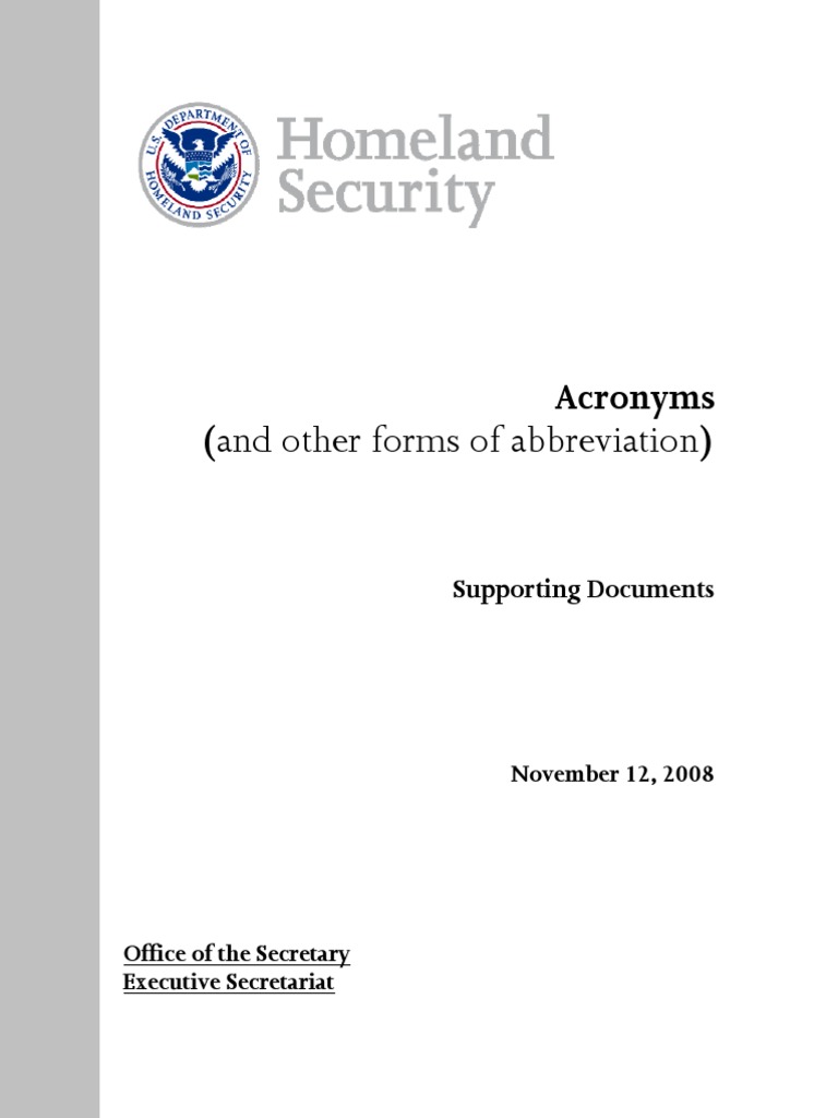 Acronyms (And Other Forms of Abbreviation) : Supporting Documents | PDF ...