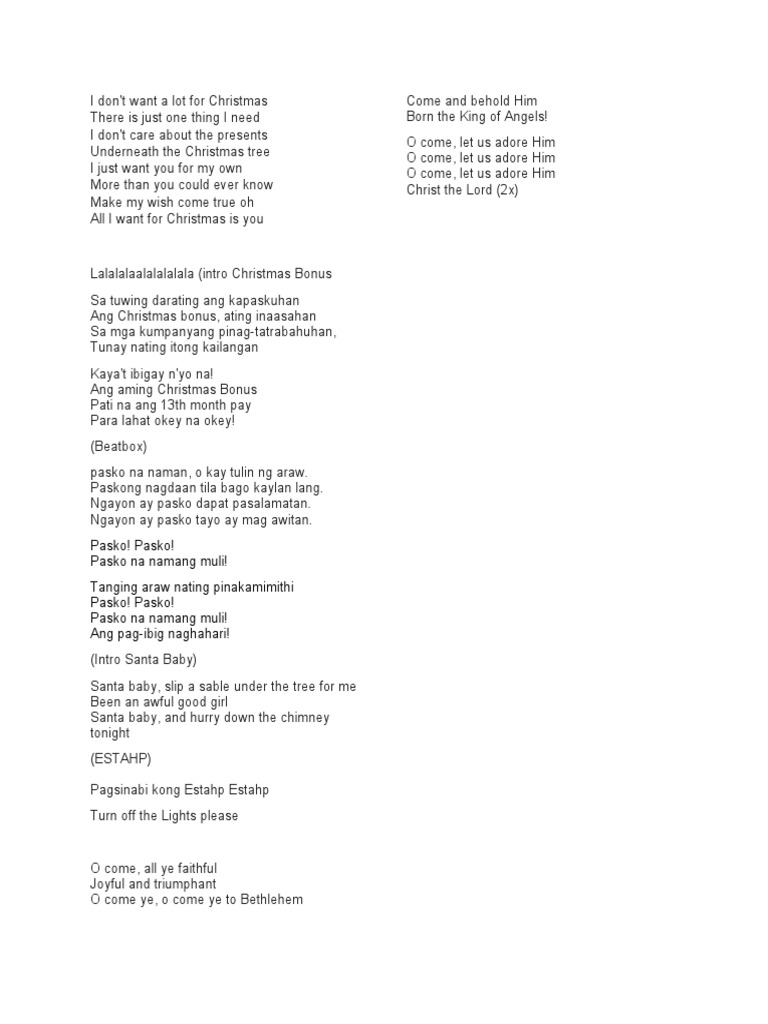 Pasko! Pasko! Pasko Na Namang Muli! Tanging Araw Nating Pinakamimithi ...