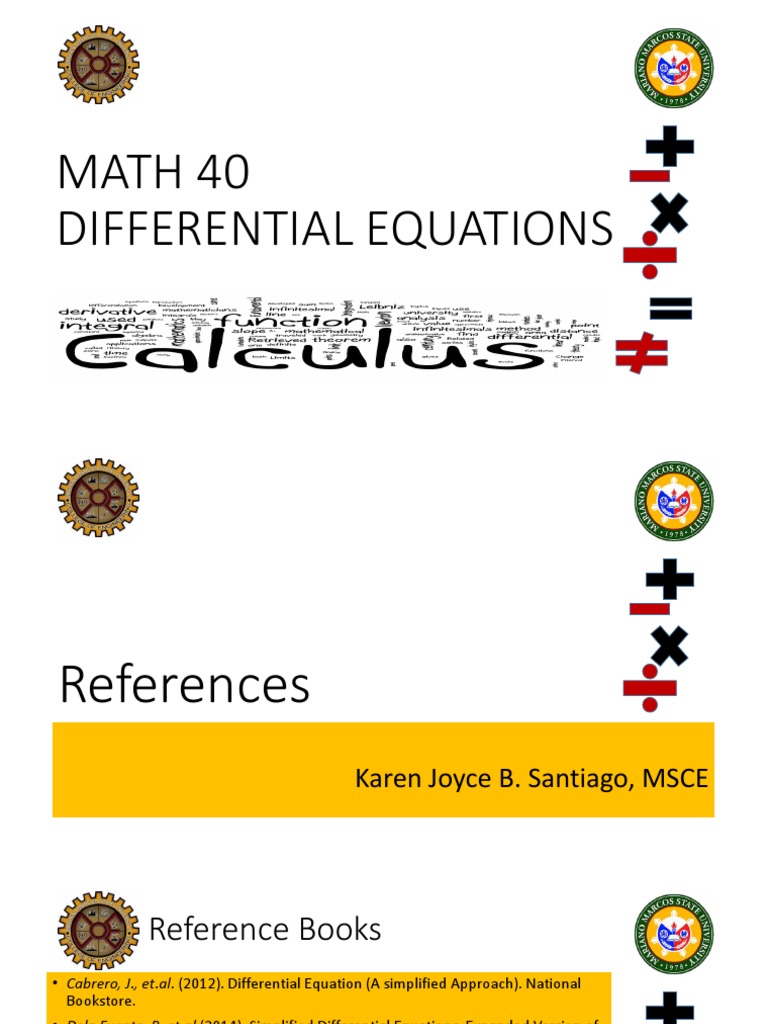 Differential Equations Reference Guide | PDF | Language Arts & Discipline