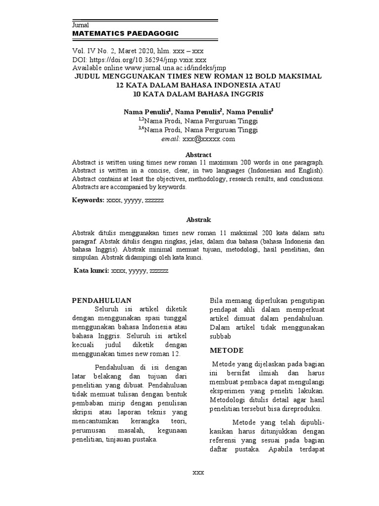 Template JMP | PDF | Metode & Bahan Ajar