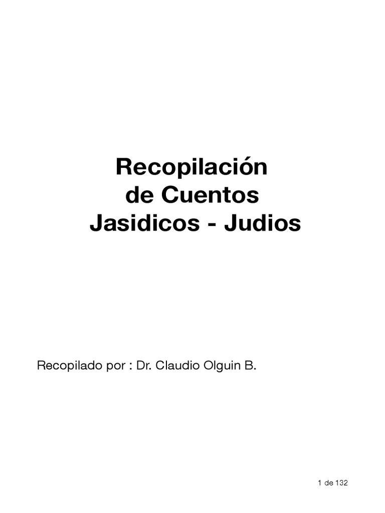 Recopilacion de Cuentos Jasidicos Judios | PDF | Janucá | Bendición