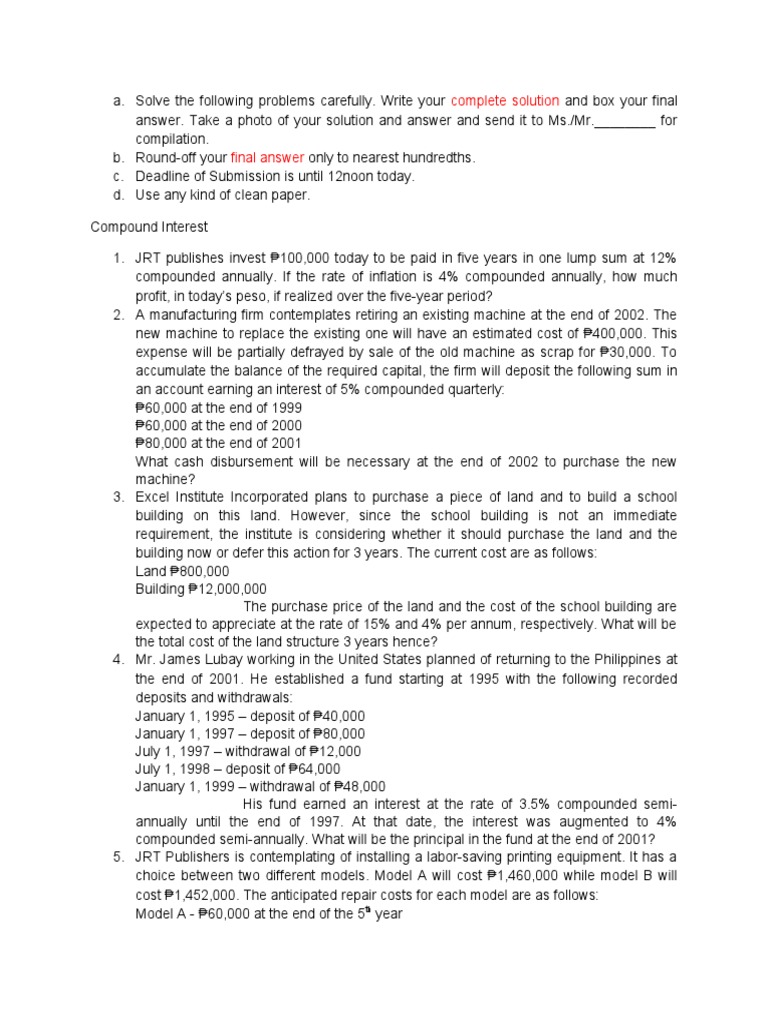 Exercises 1 And 2 Pdf Loans Deposit Account