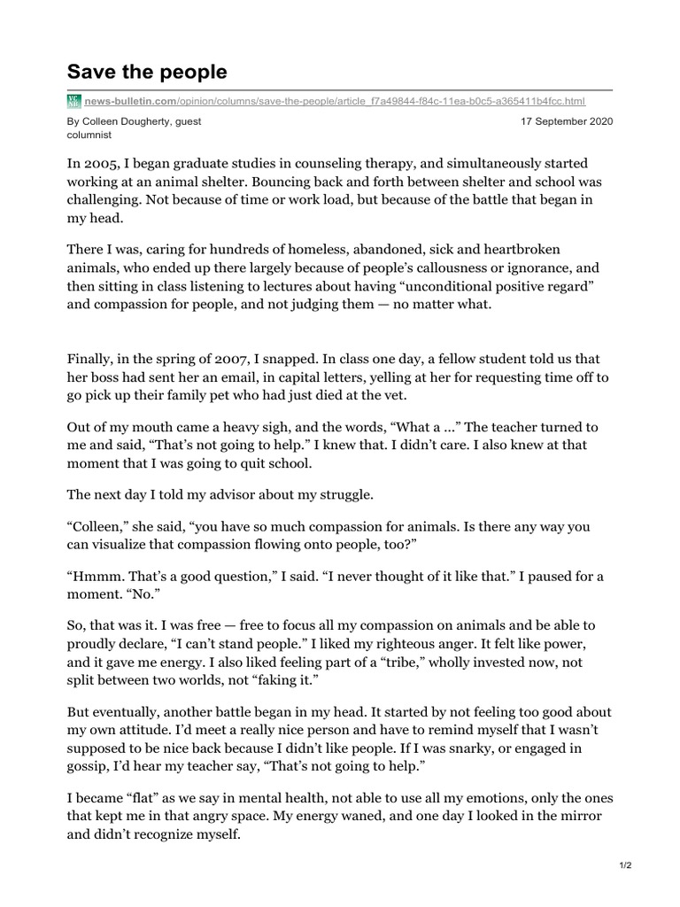 Docherty, Colleen (2020) - Save The People | PDF | Compassion | Anger
