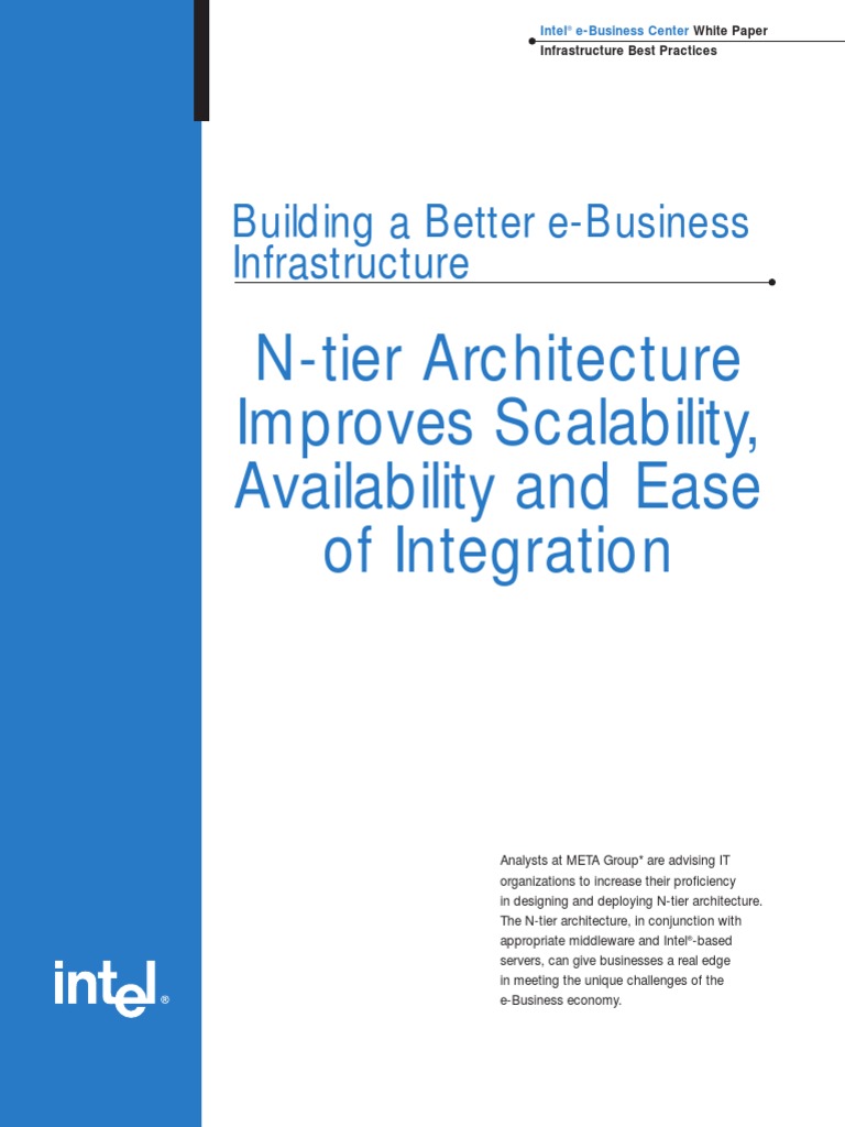 N-Tier Architectures-Intel PDF | PDF | Scalability | Client–Server Model