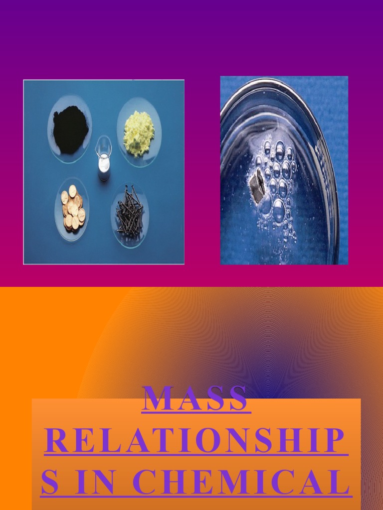 Mass Relationships in Chemical Reaction | PDF | Chemical Reaction ...