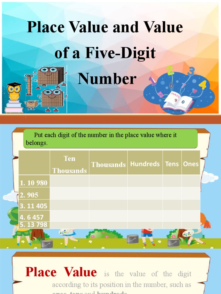 Place Value and Value of A Five-Digit Number | PDF | Written Communication | Vocabulary
