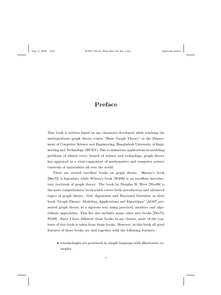 Basic Graph Theory Textbook Overview | PDF | Vertex (Graph Theory ...