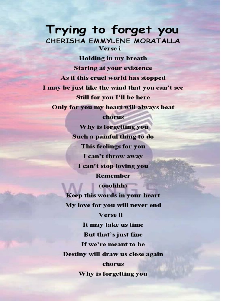 Forgetting You | PDF | Poetry