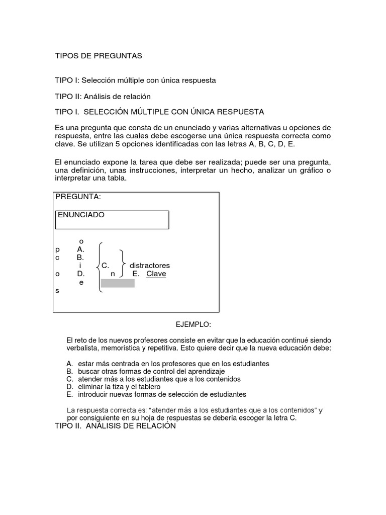 Ejemplo de Preguntas | PDF | Razón | Proposición