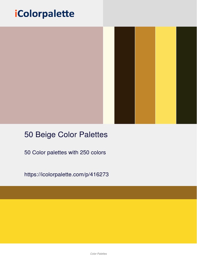 50 Beige Color Palettes 1 - 416273 | PDF | Chess Theory | Traditional ...