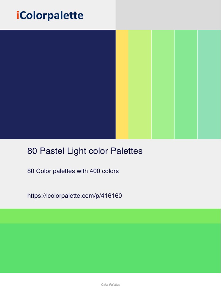 80 Pastel Light Color Palettes 1 - 416160 | PDF | Chess | Chess Theory