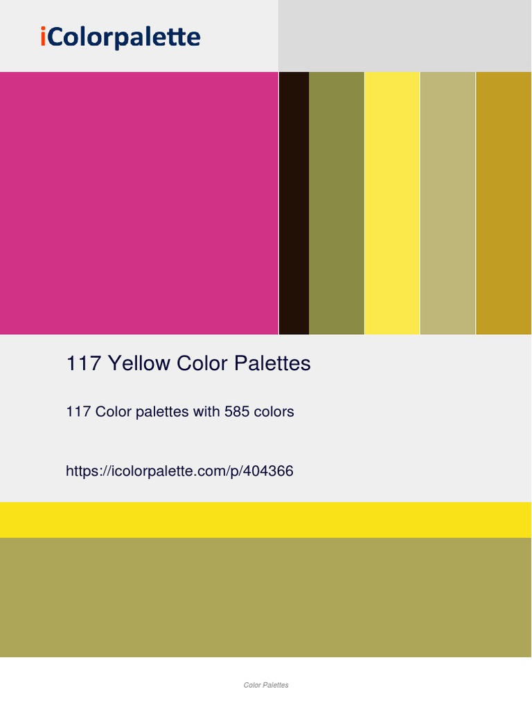 117 Yellow Color Palettes 1 - 404366 | PDF