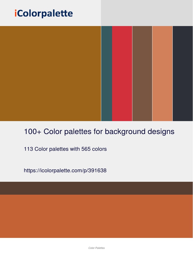100+ Color Palettes For Background Designs | PDF | Graphics | Computer ...