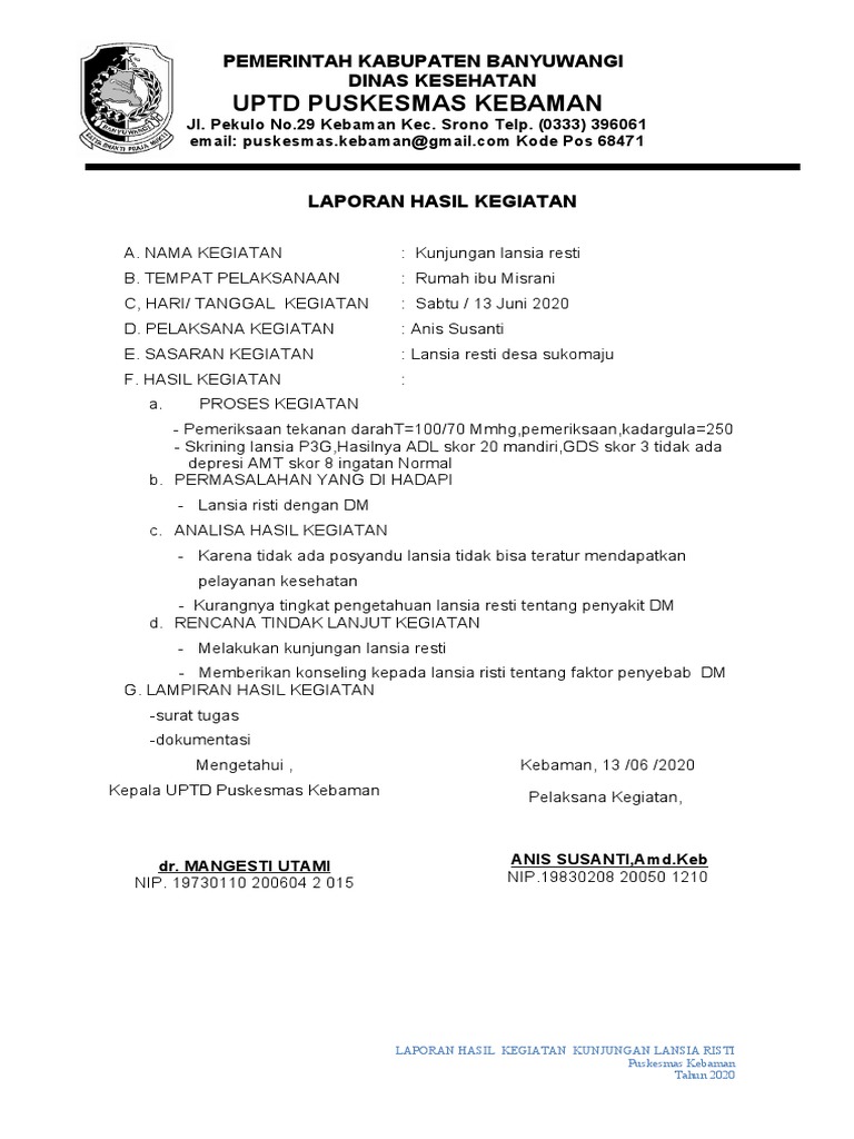 LHK Skrining Lansia Juni 2 | PDF