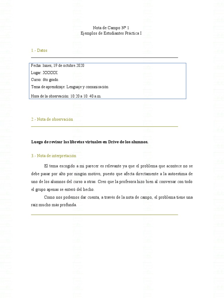 Notas de Campo | PDF | Epistemología | Modificación de comportamiento