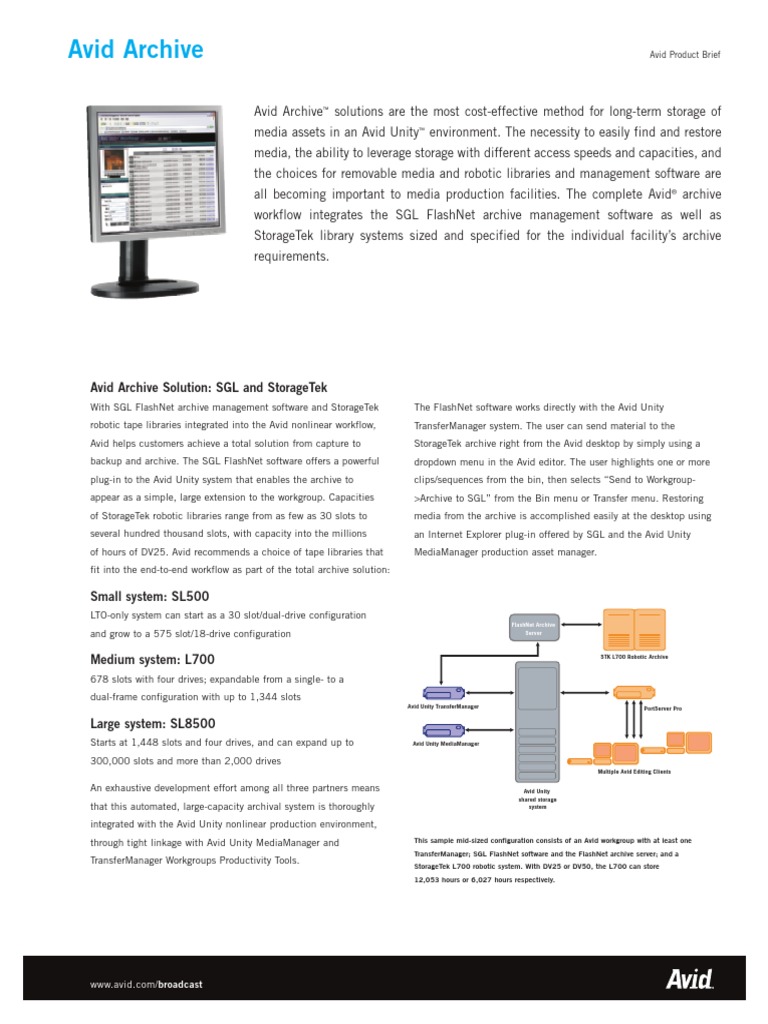 Avid Archive Solution: SGL and Storagetek | Download Free PDF ...