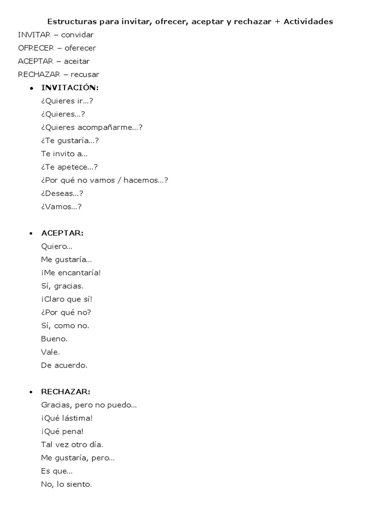 Cómo aceptar y rechazar invitaciones | PDF