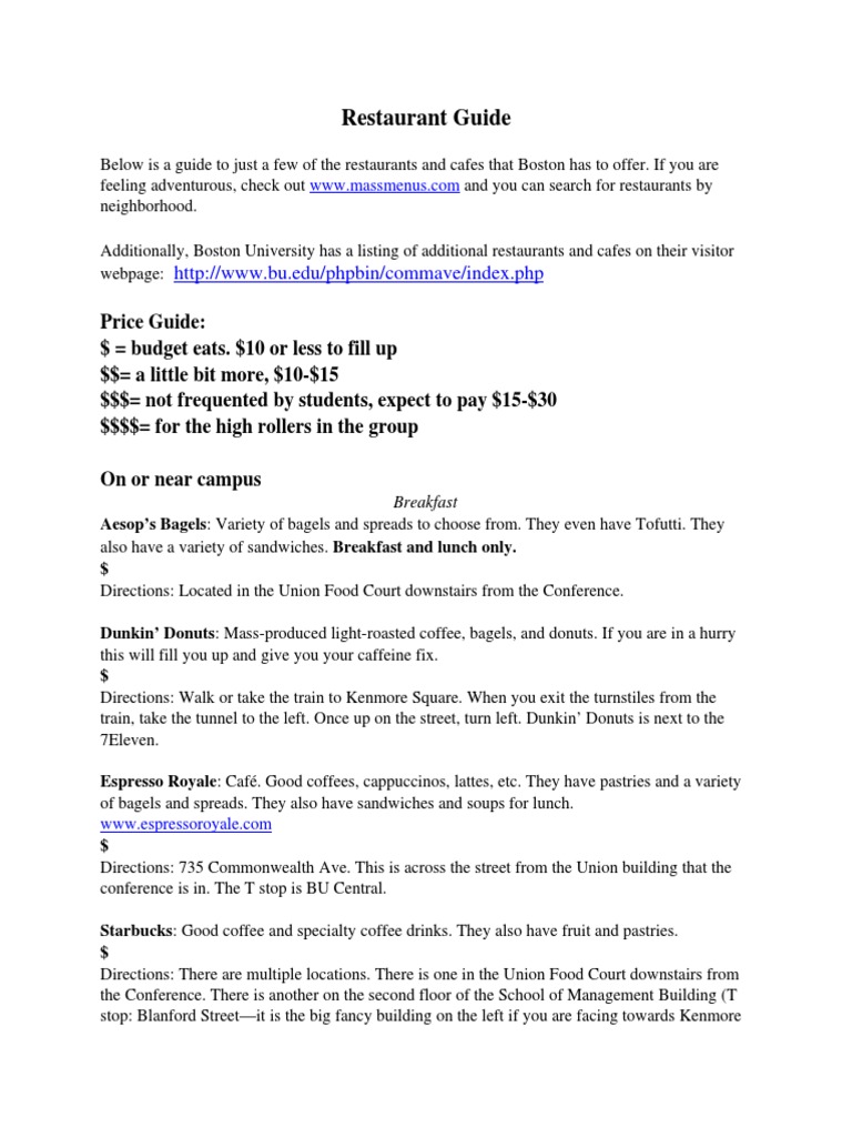 Rest Guide | PDF | Coffeehouse | Coffee