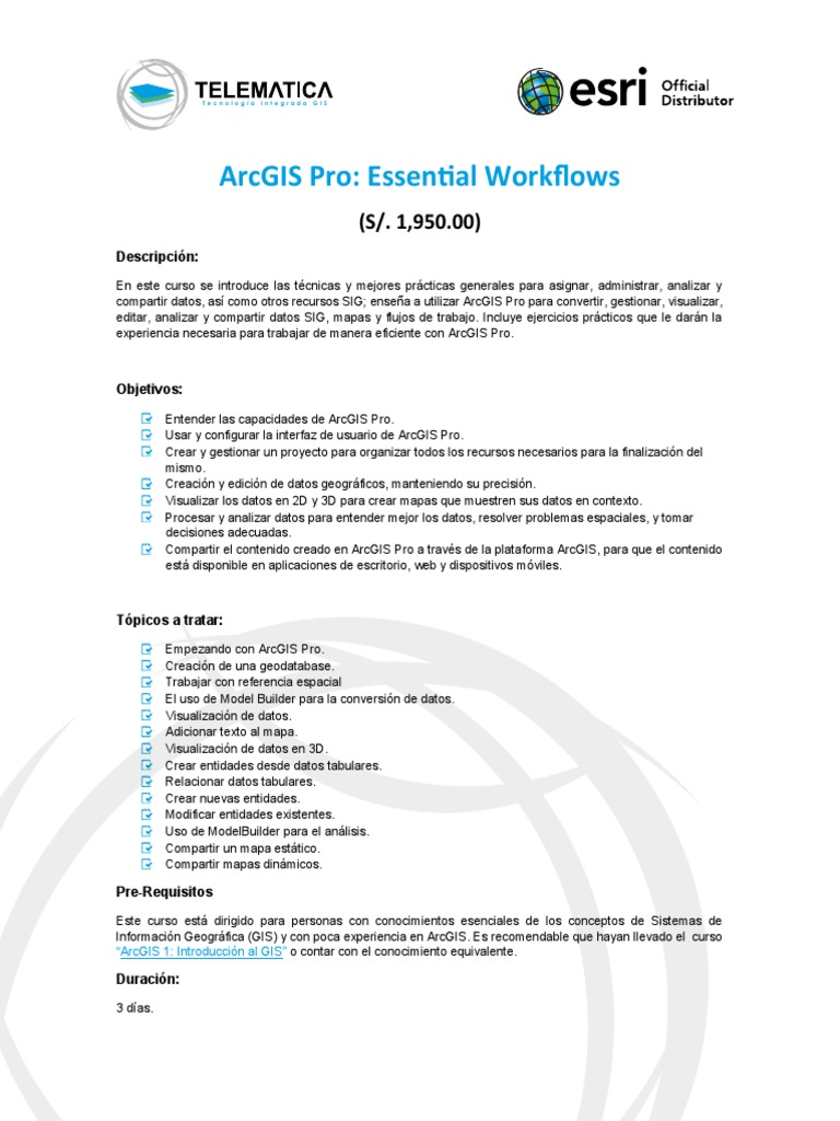 ArcGIS Pro Essential Workflows | PDF