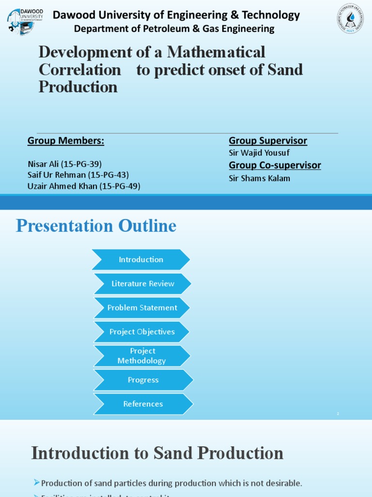 Development of A Mathematical Correlation To Predict Onset of Sand ...