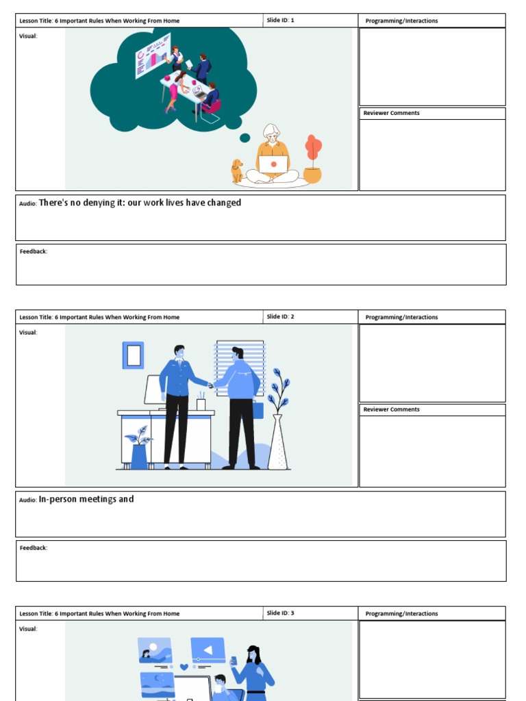 Storyboard 6 Important Rules | PDF | Telecommuting
