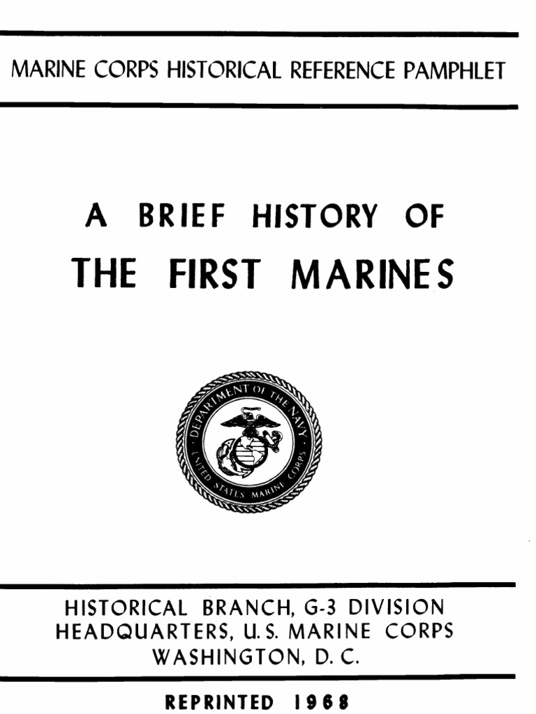 A Brief History of The First Marines | PDF | Regiment | United States ...