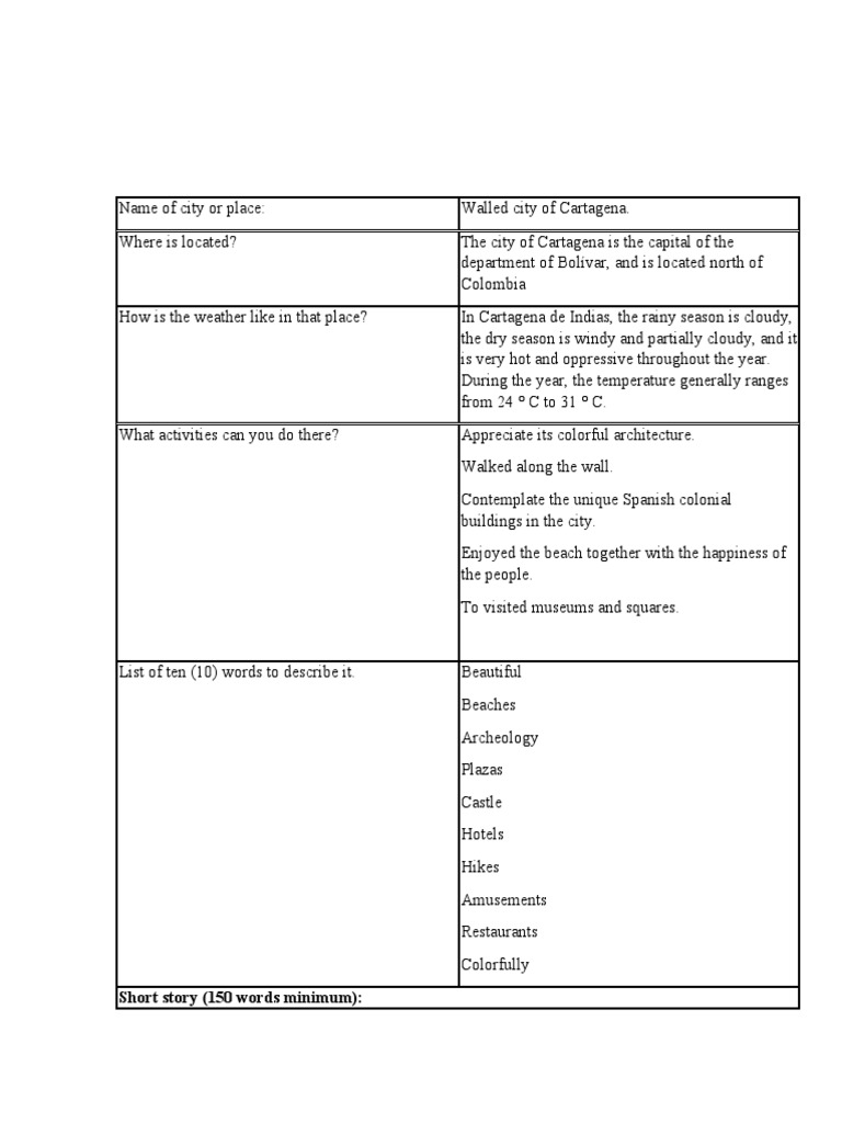 Short Story (150 Words Minimum) | PDF | Weather