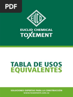 Tabla Equivalencias Sika-Toxement PDF | PDF | Hormigón | Pintar