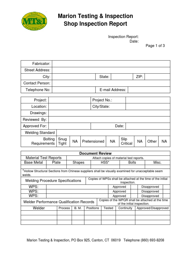 Formato Inspeccion Visual Soldadura | PDF | Welding | Construction