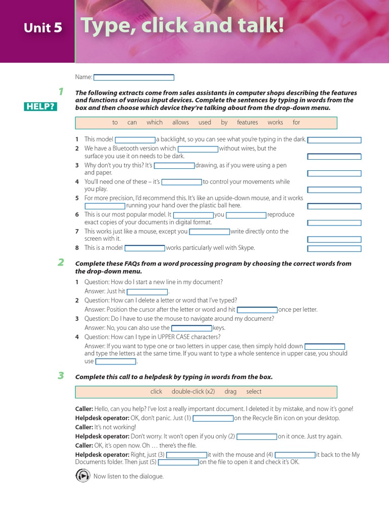Infotech4 Intermediate Unit5 Workbook PDF | PDF | System Software | Human–Computer Interaction