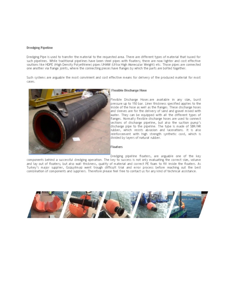 5.0 Dredging Pipeline & Floaters | PDF | Polyethylene | Dredging