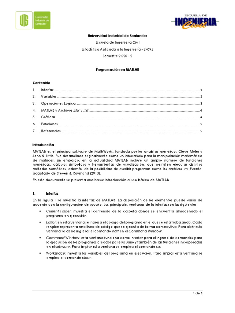 Cafeorsu - Introducción A MATLAB PDF | PDF | Matlab | Programa de computadora