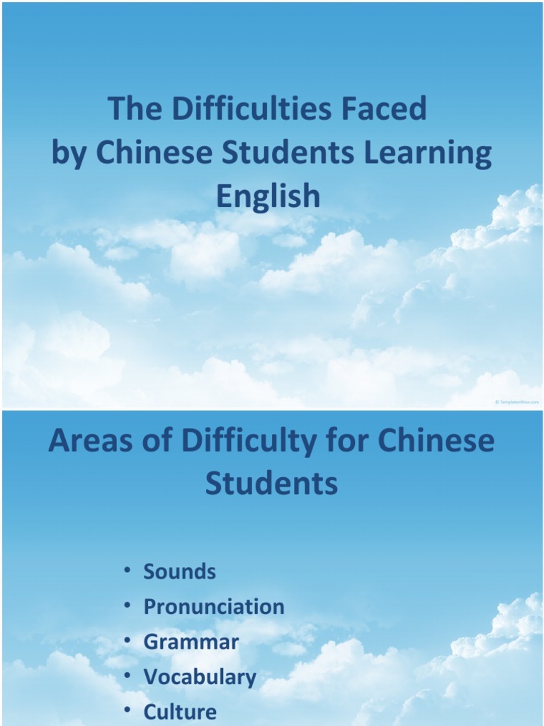 Challenges for Chinese Learners of English | PDF | English Language ...