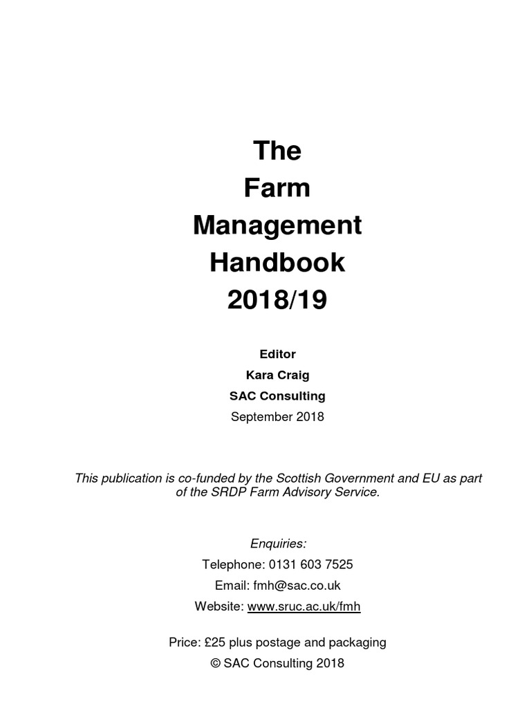 Farm-Management-Handbook-2018.19 VERY IMPORTANT PDF | PDF | Calf | Manure