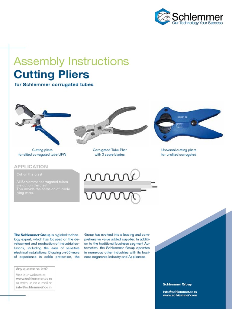 Assembly Instructions: Cutting Pliers | PDF