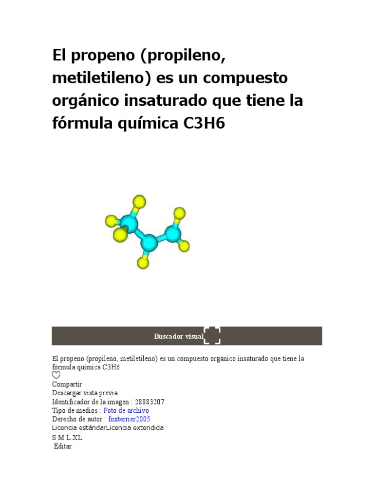 Propeno: fórmula y estructura química | PDF