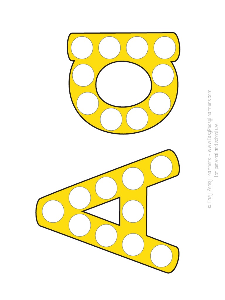 Alphabet Do A Dot Color Printable PDF | PDF