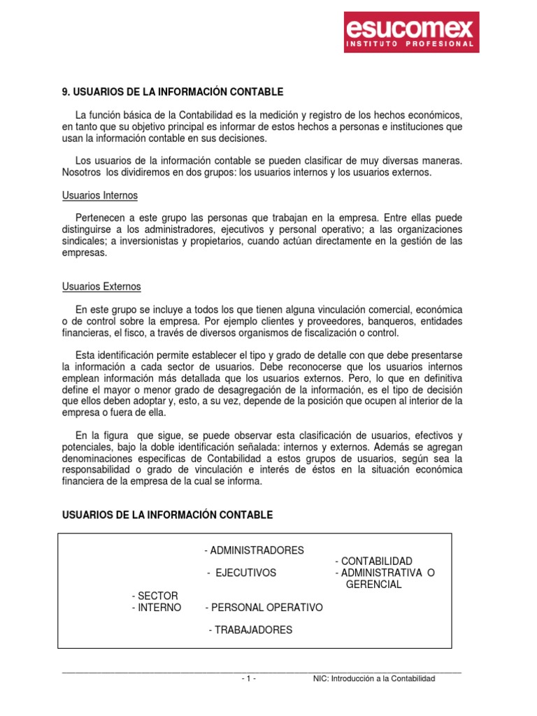 Usuarios de La Informacion Contable | PDF | Contador | Contabilidad