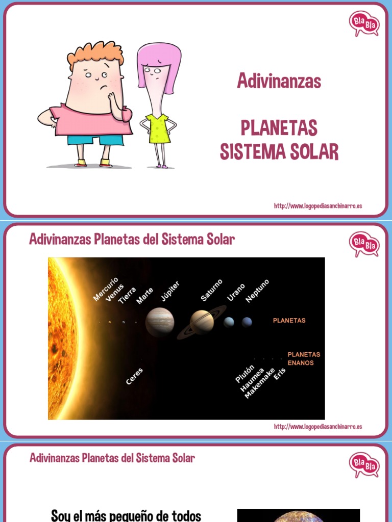 Riddles about the Planets of the Solar System | PDF | Planetas | Nube ...