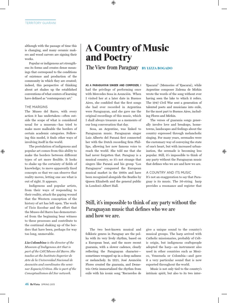Paraguay's Musical Identity and Heritage | PDF | Paraguay ...