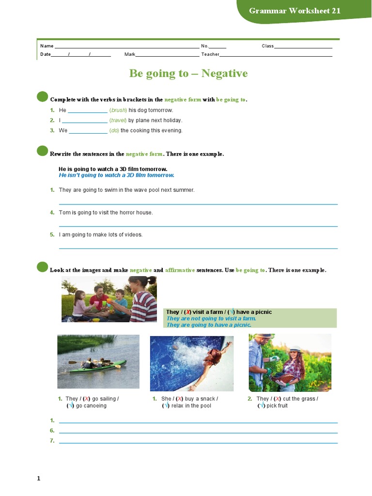 Be Going To - Negative | PDF