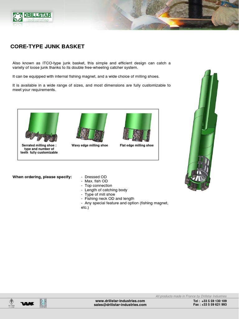 Core-Type Junk Basket-Product Sheet | PDF | Nature