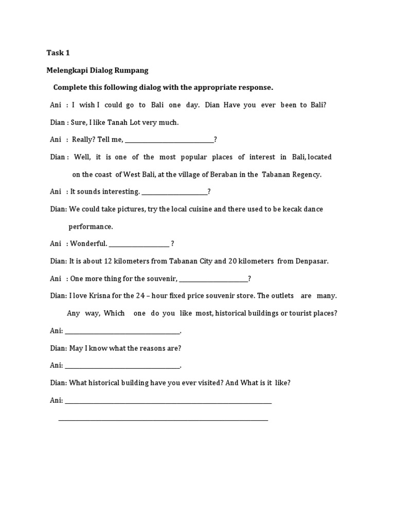Task 1-Appropriate Response | PDF