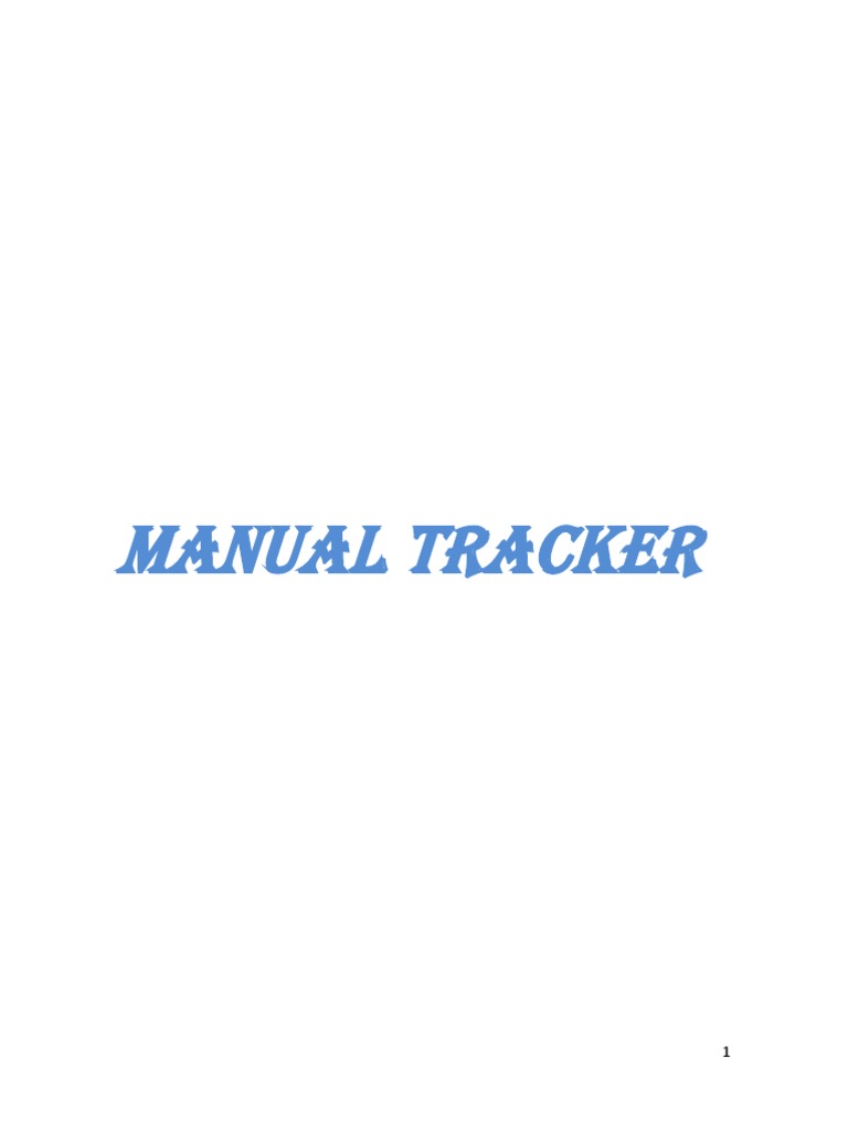 Manual Tracker | Descargar gratis PDF | Vídeo | Trayectoria
