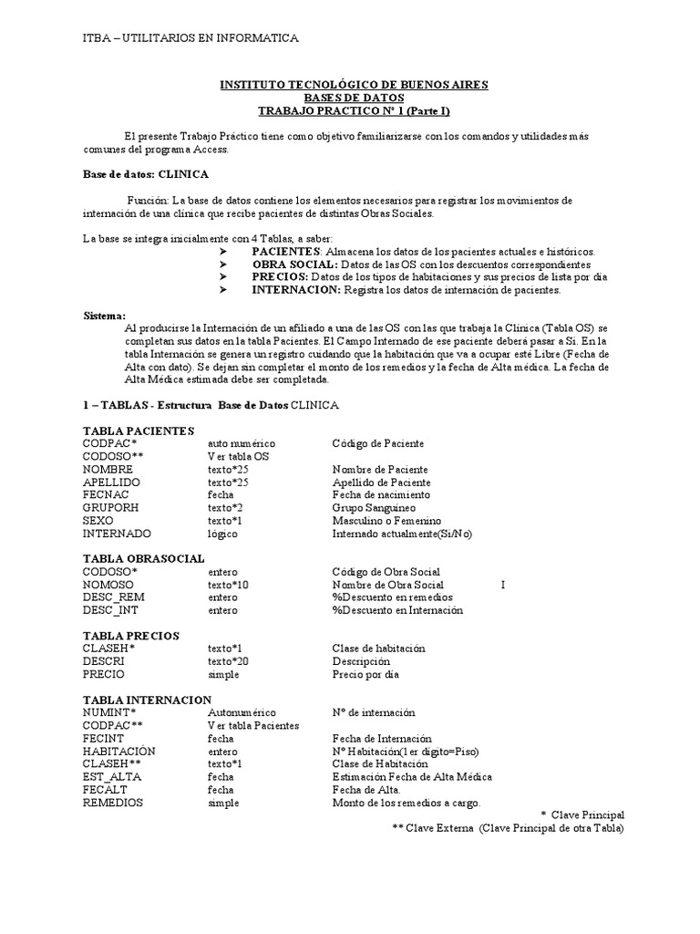 SQL TP 1 Parte - 1 | PDF | SQL | Bases de datos