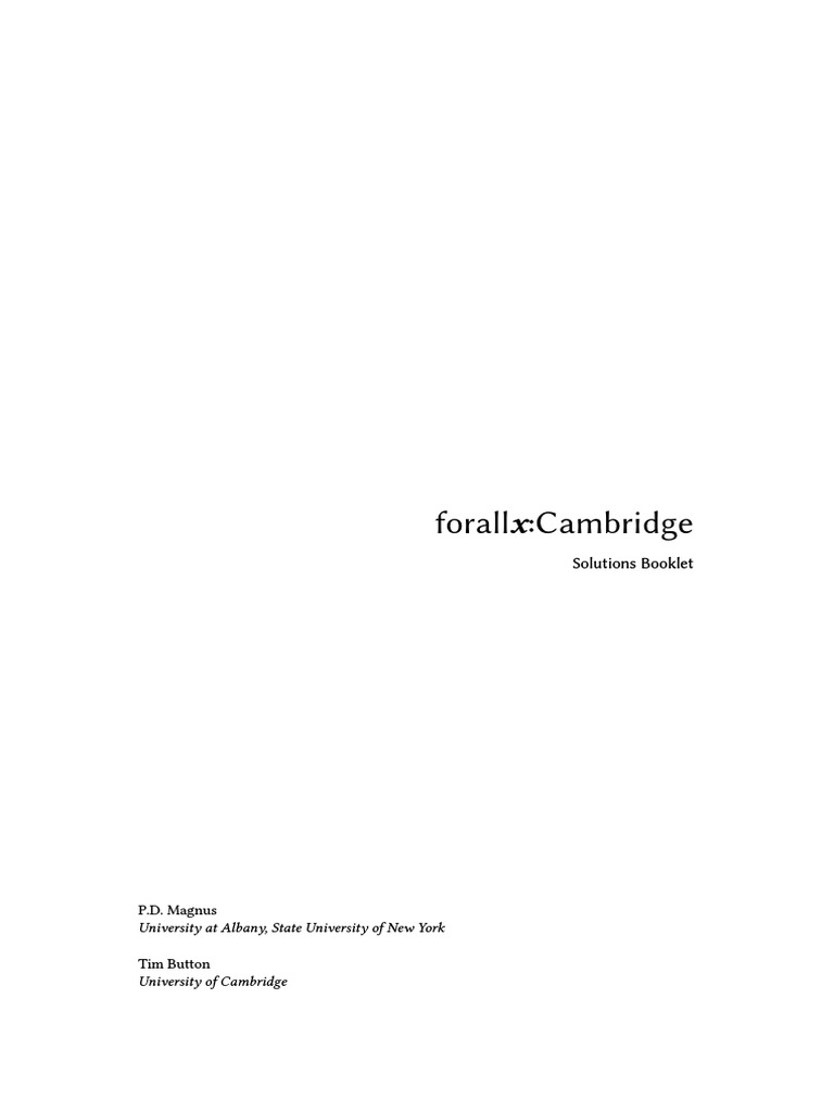 Forallx:cambridge: P.D. Magnus | PDF | Argument | Contradiction