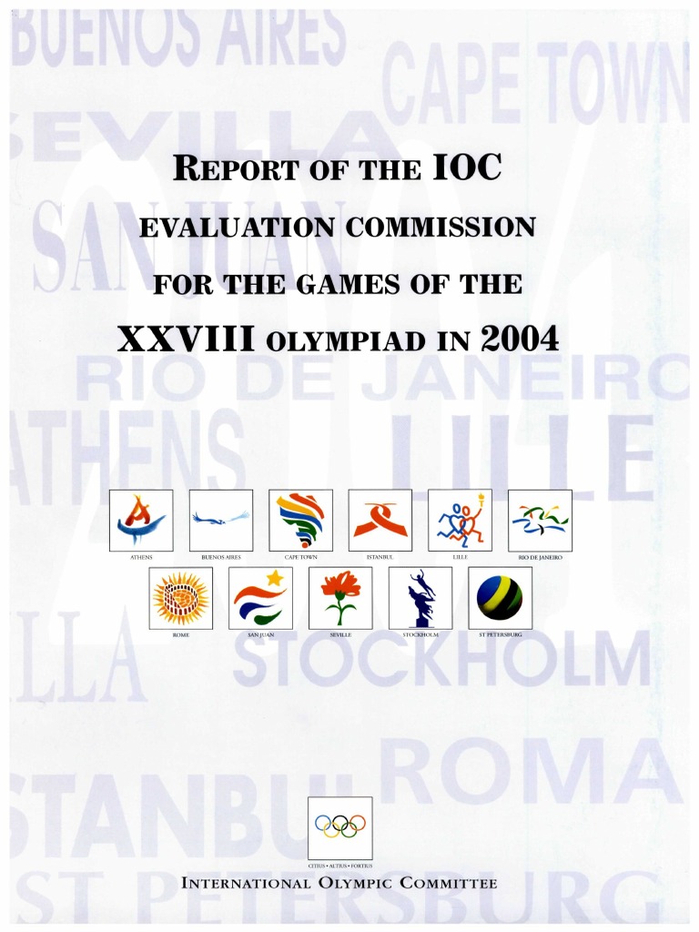 1997 - Report of The IOC Evaluation Commission For The Games of The ...