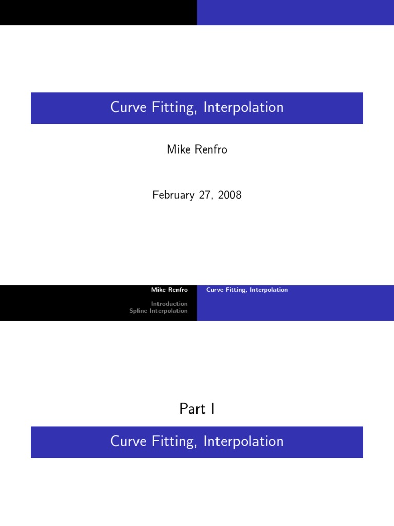 Curve Fitting Pdf Interpolation Spline Mathematics