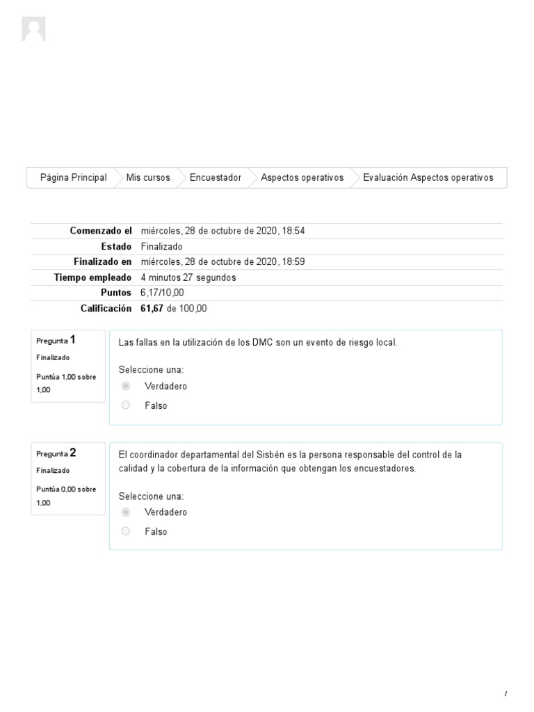 Evaluación Aspectos Operativos 1 PDF | PDF | Business | Science