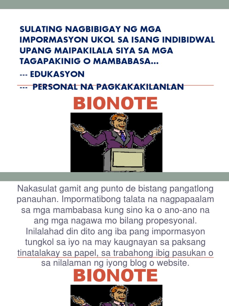 Bionote PDF | PDF